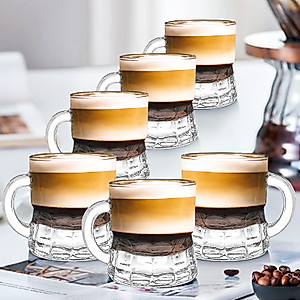 Supwinnet 48pcs Shot Glasses Set, 24pcs 0.5oz/15ml Mini Shot Glasses with Tray and Holder Organizer and 24pcs 1 oz/30ml Beer Glasses with Handle