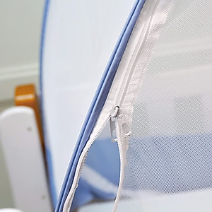 Mengersi Baby Crib Tent,Baby Pop Up Crib Tent to Keep Baby in,Toddler Crib Net Canopy- Mosquito Net (Crib Tent, Blue)(CAN36248)