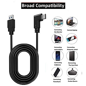 RUJOI Long USB C Cable 15FT, USB C to USB C 2.0 Long Fast Charge and Data Cable, USBA to C Adapter and Cable Clip Included
