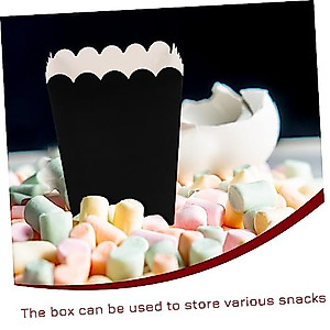 BESTonZON 50pcs Popcorn Boxes Popcorn Popcorn Box Candy Gift Box Disposable Food Containers Cookie Gift Boxes Popcorn Buckets for Theater Popcorn Treat Boxes Movie Night Snack Trays Mini
