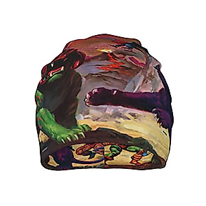 Pobecan He-Man and The Masters Anime of The Universe Anime Knit Hat Beanie Cap Fashion Knitted Hat for for Men Women Teenager Black