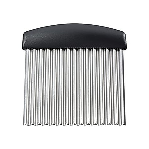 triangle Crinkle Cutter - Ultra-Sharp Stainless Steel - Creates Julienne Strips, Waffle Cuts & Fancy Wavy Edges - Dishwasher Safe