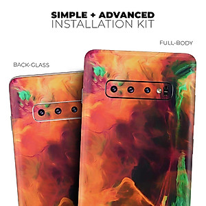 DesignSkinz Blurred Abstract Flow V41 Protective Vinyl Decal Wrap Skin Cover Compatible with The Samsung Galaxy S20 (Screen Trim & Back Glass Skin)