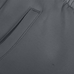 Vifucz Crew Neck Coat Men 2023 2024 Mens Joggers Sports Pants Pockets Cotton Solid Sweatpants Adjustable Elastic Long Trousers Fall Winter Active Pant A7-Dark Gray 3X-Large