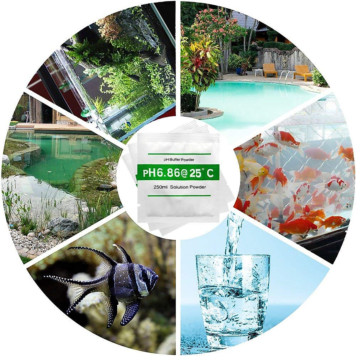 DuvinDD 18 Pack pH Buffer Solution Powder for Precise pH of pH Meter, pH Calibration Solution Powder Packets pH 6.86/4.01/9.18