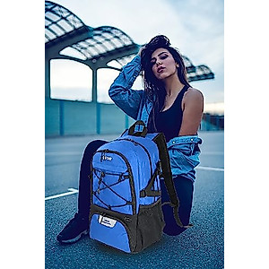 DAFISKY Basketball Backpack with Ball Compartment – Large Basketball Bag with Shoes compartment Sports Equipment Bag for Soccer Ball,Volleyball,Gym,Outdoor,Travel(blue)