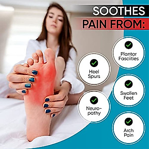 Reusable Hot Foot & Cold Ice Pack Wrap for Plantar Fasciitis, Heel Spurs, Arch Pain, Sore Feet, Swelling - Two Sizes - HSA or FSA Eligible