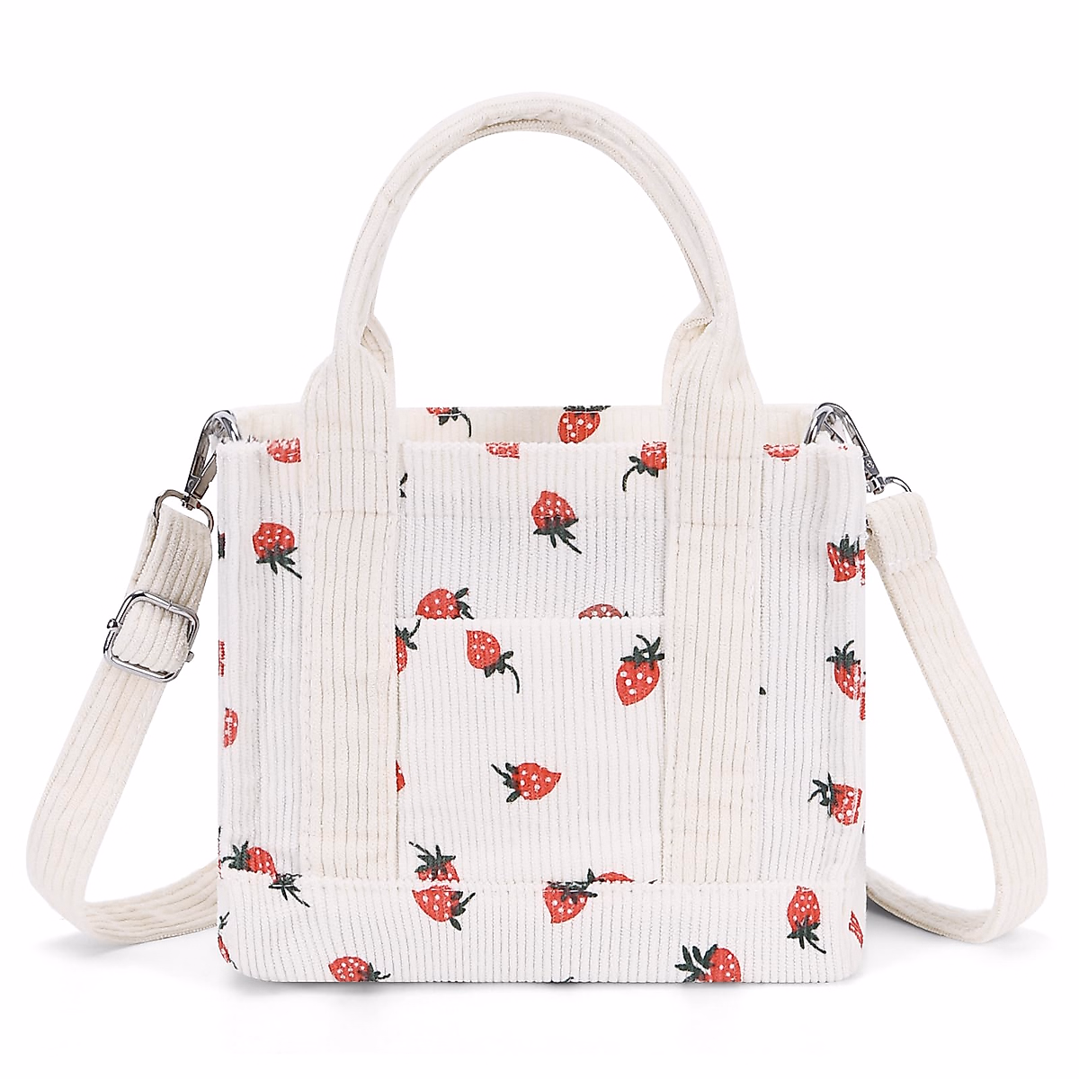 Corduroy Tote Bag Small Satchel Bag for Women Crossbody Bag Purse with Zipper Casual Hobo Handbag