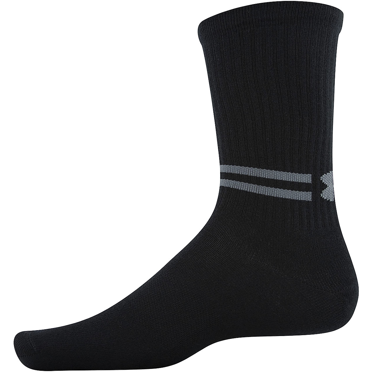 Under Armour Men's Essential Crew Socks, 6-Pairs, Black, Large