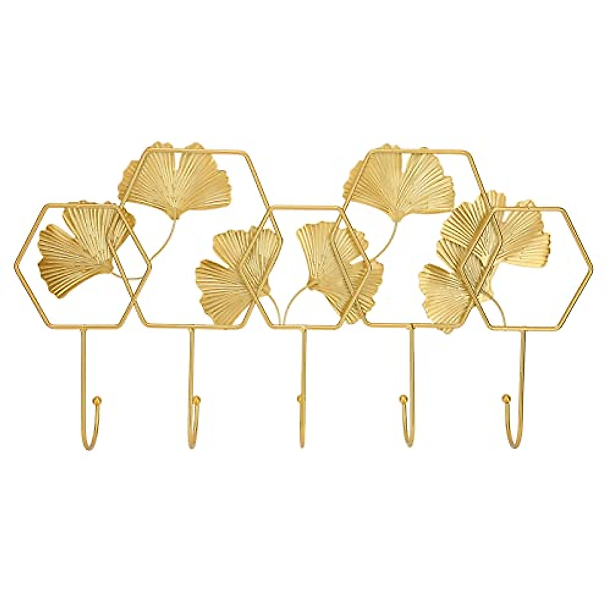 Agatige Wall Mounted Clothes Hook,Multifunctional Clothes Hanger Reusable Space Saving Coat Rack for Scarf & Bag(Gold)