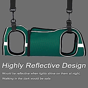 RHD Multi-Function Detachable Pet Grooming Hammock Harness & Vest Harness, 4.6ft Nylon Pet Leash, Pet Grooming Supplies Kit with Nail Clippers, Nail File, Pet Comb - Soft,Mesh,Reflective Thread,Cyan,S