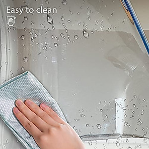 Acrylic Clear Desk Chair Modern Home Office Ghost Chairs with Wheels Cute Armless Rolling Vanity Plastic Chair with Adjustable Height (Clear)