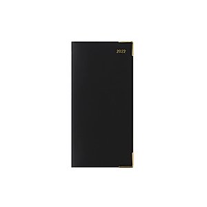 Letts of London Roma Slim vertical week to view with appointments 2022 landscape diary - black (22-081233)