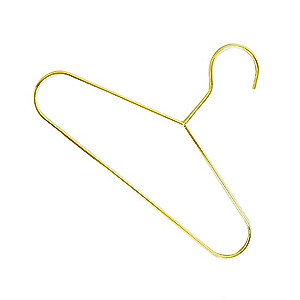 Gazechimp Portable Iron Hanger for Children Durable Fabric Hanger for Babies, Gold, 25.1x17.5cm