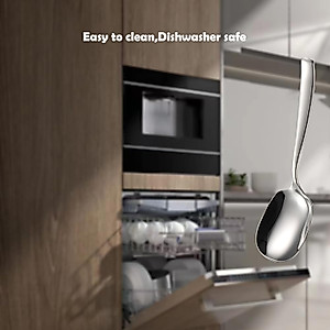 ZDFQly Large Serving Spoon, Premium 316L Stainless Steel Buffet Serving Spoon 9.5 Inch (1pack)