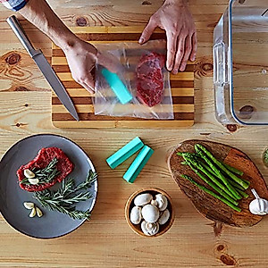 Sous Vide Weights – Keep Bags Submerged In Place and Eliminate Floating Food – Set of 3 Weights 6.2 Ounces - Food Safe Silicone and Stainless Steel - Better Performance than Magnets, Clips or Rack