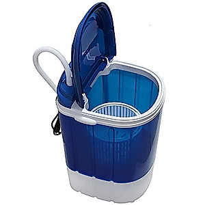 HTTMT- 7LB Capacity Portable Mini Washing Machine w/Spinner Timer Control Compact Clothes Laundry Washing Machine For Apartment Traveling RV Water Saving Kids [P/N: ET-HOME007-BLUE]