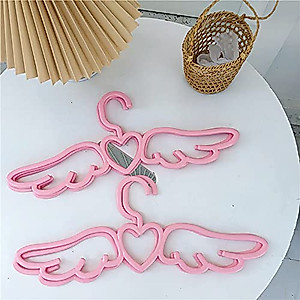 MBVBN 5Pcs Kawaii Clothes Hanger Kawaii Plastic Hangers Pink Clothes Hangers Kawaii Room Decor (5PCS Pink)