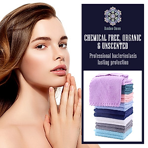 16 Count Premium Makeup Remover Cloths- Super Soft Not Wear Skin - 8×8 Inches - Highly Absorbent Microfiber Coral Velvet Fingertip Face Towels Washcloths for Hand and Make Up, Quick Dry- Multicolor