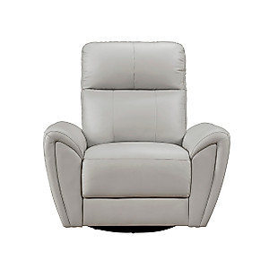 Lexicon Nathalie Leather Match Swivel Glider Chair, Gray