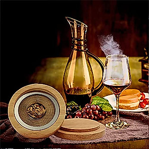 Cocktail Smoker For Infused Cocktails Whiskey, Wine, Grill, Flavored Beverage Smoker In Four Flavors Of Oak, Cherry, Apple And Hickory Wood Chips, Gift For Men, 15x15x5