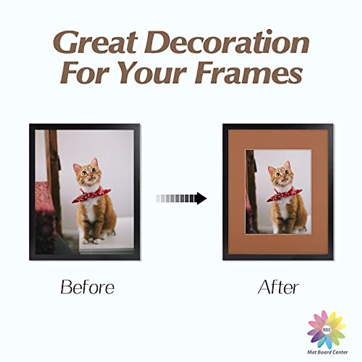 Mat Board Center, Pack of 10, 16x20 for 11x14 Photo Picture Mats - Acid Free, 4-ply Thickness, White Core - for Pictures, Photos, Framing, Earth