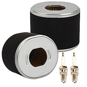 HIFROM Pack of 2 Set Air Filter with Spark Plug Replacement for Honda GX240 8HP GX270 9HP Engine Replace 17210-ZE2-821 17210-ZE2-822 17210-ZE2-515