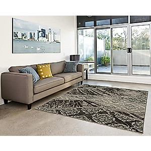 Linon Jewel Collection 5' x7'6", 5' x 7'6", Brown