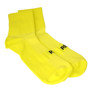 RBR Cycling Running Sports Socks Men Size 9-12 High Visibility Fluorescent 3 Pack (yellow)