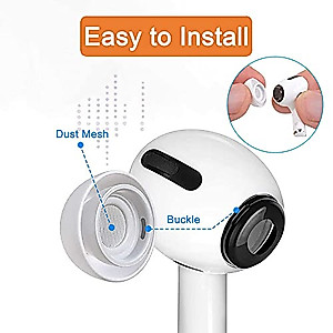 Replacement Ear Tips Ear Hooks for AirPods Pro Silicon Ear Buds Tips with Portable Storage Box Fit in The Charging Case (4 Pairs)