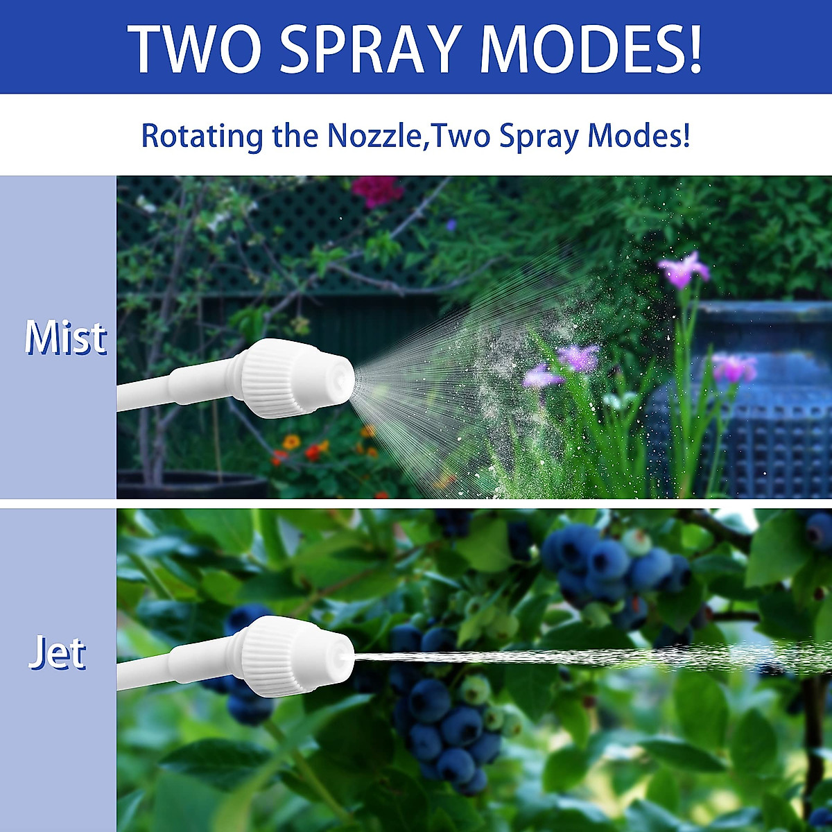 Battery Power Sprayer with Holster Multi-Purpose Foldable Sprayer Easily Attaching to Most Gallon Jugs for Gardening,Lawn and Disinfecting