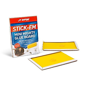 JT Eaton 154 Stick-Em Mini Mighty Glue Boards - Heavy Duty, No-Mess, Child & Pet Safe, 2-Pack
