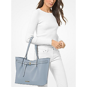 Michael Kors Emilia Large Leather Tote Bag (Pale Blue)