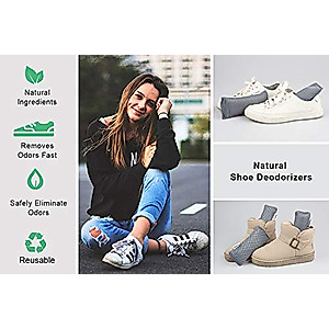 12 Pack Charcoal Shoe Deodorizer Bags, Shoe Odor Eliminator,Drawer Deodorizers, Activated Charcoal Odor Absorber for Gym Bag, Car, Pet, Closet