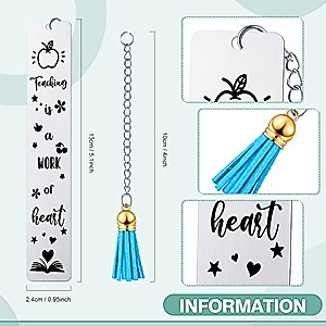 50 Pcs Teacher Metal Bookmarks Teacher Appreciation Bookmark Thank You Teacher Bookmark Page Clips Birthday Graduation Christmas Gifts Bookmark for Teachers Birthday School Office Supplies
