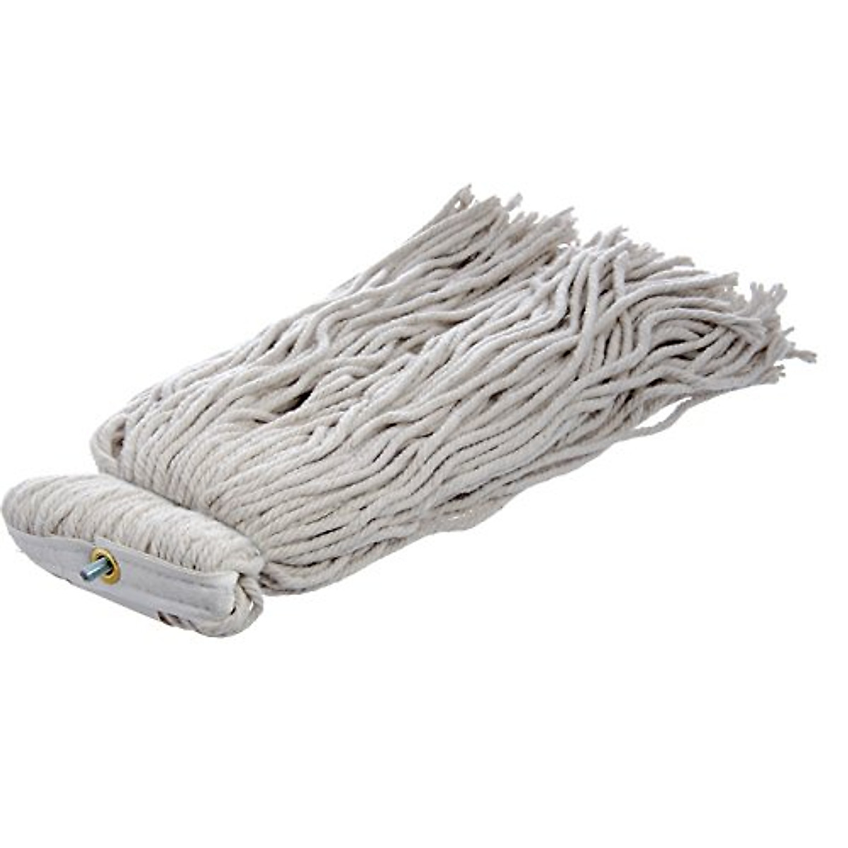 SPARTA Flo-Pac Mop Head Cut-End, Screw Top with White Band for Organized Cleaning, 18 Inches, White