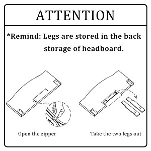 Befurtori King Headboard Only, Upholstered Headboard King for Adjustable Bed Velvet Tufted Cal King Size Wall Mounted Headboard with Solid Wood Legs Head Board, Gray