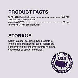 Nutramax Denamarin Liver Health Supplement for Medium Dogs - With S-Adenosylmethionine (SAMe) and Silybin, 30 Tablets