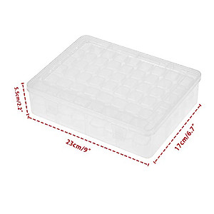 104 Pcs Diamond Bead Painting Storage Case, Removable Clear Plastic Painting Drill Organizer for Nail Art Rhinestone Jewelry DIY Diamond Cross Stitch Tools and Other Small Items