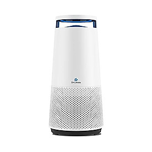 DH Lifelabs | Sciaire Mini + HEPA Air Purifier | Ions Actively Clean & Deodorize Air | Eliminates 99.9% of Bacteria & Viruses | H13 HEPA Purifier Filter for Allergies Pets | Bedroom Home | White