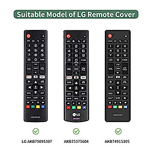 2Pack Silicone Case for LG AKB75095307 AKB75375604 AKB74915305 Remote, Alquar Shockproof Anti-Lost Remote Cover Holder Skin Sleeve Protector for LG Smart TV Remote Control (Glow Green+Blue)