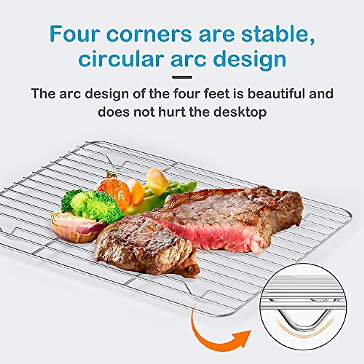 2 Pack Cooling Rack for Baking Stainless Steel, Heavy Duty Wire Rack Baking Rack, 11.7" x 9.4" Cooling Racks for Cooking, Fits Small Toaster Oven, Dishwasher Safe