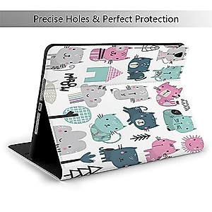 Funny Cute Cat Pink Tree Sun Case Fit for IPad Air 3 Pro 10.5 Inch Case with Auto Sleep/Wake Ultra Slim Lightweight Stand Leather Cases