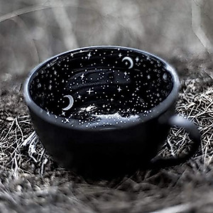 Rogue + Wolf Midnight Coffee Large Witch Mug in Gift Box Halloween Decor Spooky Gifts Ghost Fall Mugs for Men Women Goth Acotar Witchy Novelty Porcelain Tea Cup Gothic Witchcraft - 17.6oz 500ml