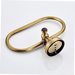 Uonlytech Bathroom Tissue Holder Wall Mount Towel Ring Rustic Towel Ring Wall Mount Clothes Rack Bathroom Towel Ring Bronze Hand Towel Ring Vintage Towel Ring Brass Towel Ring Copper Antique