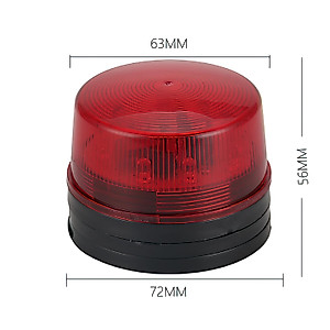 Blue Strobe Beacon Light,Lelukee 2pcs DC 12V Flashing Light Rainproof Blue Led Alarm Signal for Field Work Snowplow Outdoor Work Home Security System Etc. (Blue)