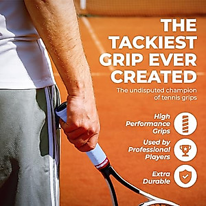 Tourna Mega Tac Extra Tacky Overgrip, Blue, 10 Pack