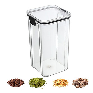 Rice Storage Container, Sealed Food Storage Container, Reusable Food Organizer with Buckle Lock, Space Saving Clear Food Containers, Multipurpose Food Keeping Box for Oatmeal Grain Cereal Pasta Flour