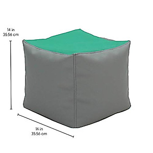 Factory Direct Partners 13043-CT SoftScape 14" Square Bean Bag Poufs for Kids (2-Piece Set) - Contemporary
