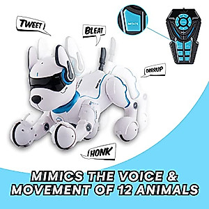 Remote Control Robot Dog Toy with Touch Function and Voice Control, Rc Dog Robots Toys for Kids 3,4,5,6,7,8,9,10 Year Old and up, Smart & Dancing Robot Toy, Imitates Animals Mini Pet Dog Robot